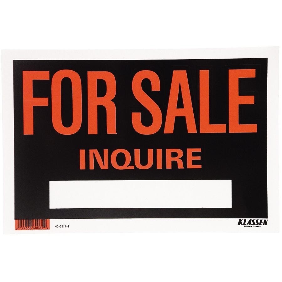 Affiche très visible de 8 po x 12 po, For Sale/Inquire