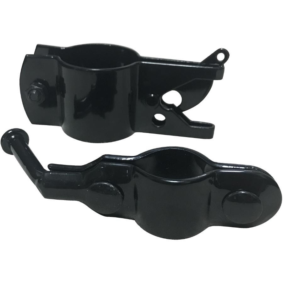Ensemble de loquet et verrou pour barrière de clôture, noir