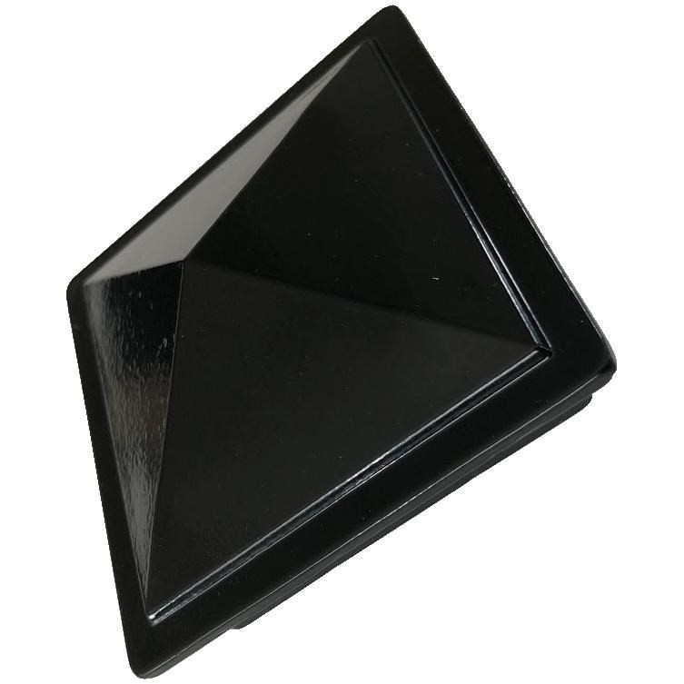 Capuchon de 2 x 2 po de forme pyramidale noir très lustré pour clôture ...