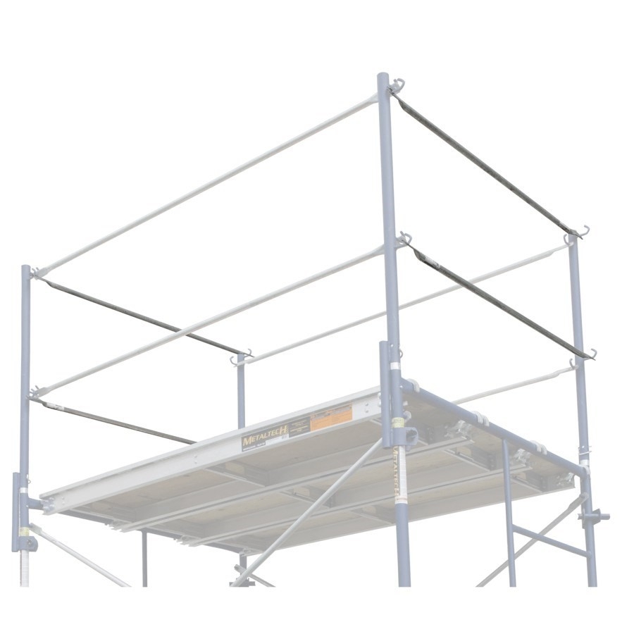 Garde-corps galvanisé pour échafaud, 60 po