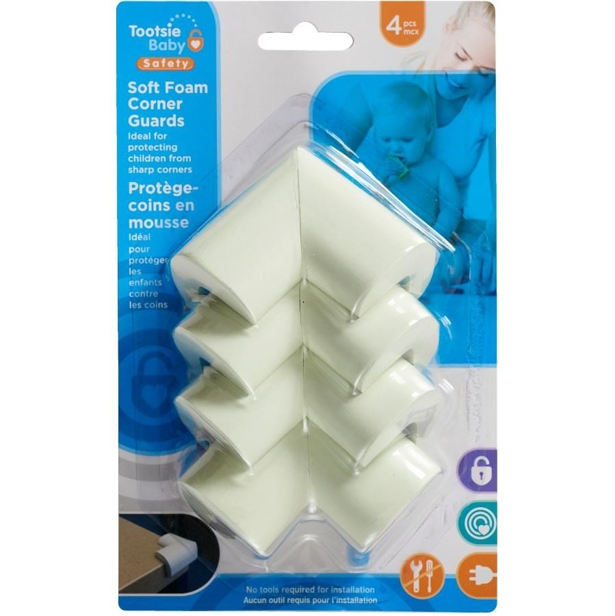 Paquet de 4 cornières de protection en mousse pour la sécurité des bébés