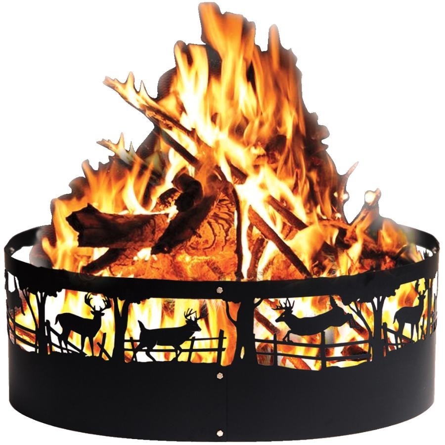 Anneau pour feu de camp avec motif de chevreuil, 13 po x 36 po