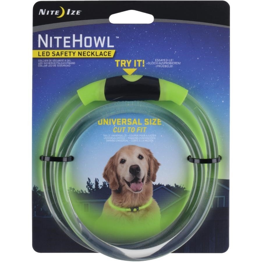 Collier de sûreté pour chien Nite Howl à DEL, vert