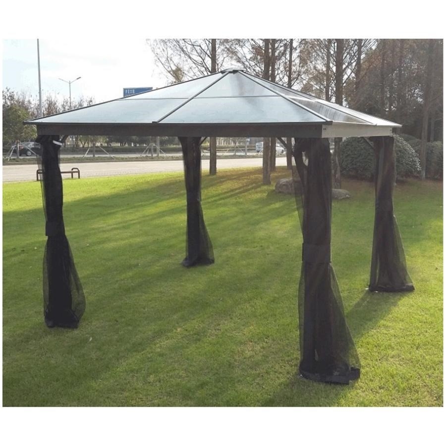 Pavillon Maldive de 10 pi x 10 pi à toit rigide en polycarbonate, avec ...