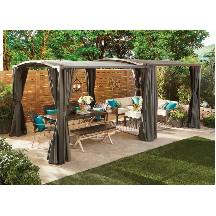 Pavillon à toit souple rétractable Newport, 9,7 pi x 10 à 18,7