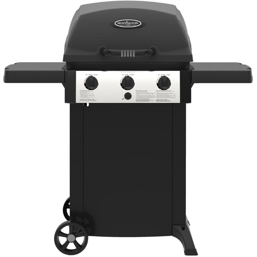 Barbecue au propane noir de 24 000 BTU à 3 brûleurs sur chariot