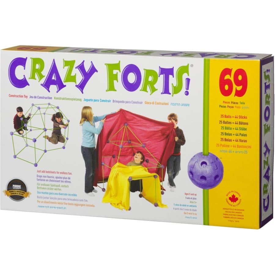 Ensemble de construction de fort Original Crazy, 69 pièces