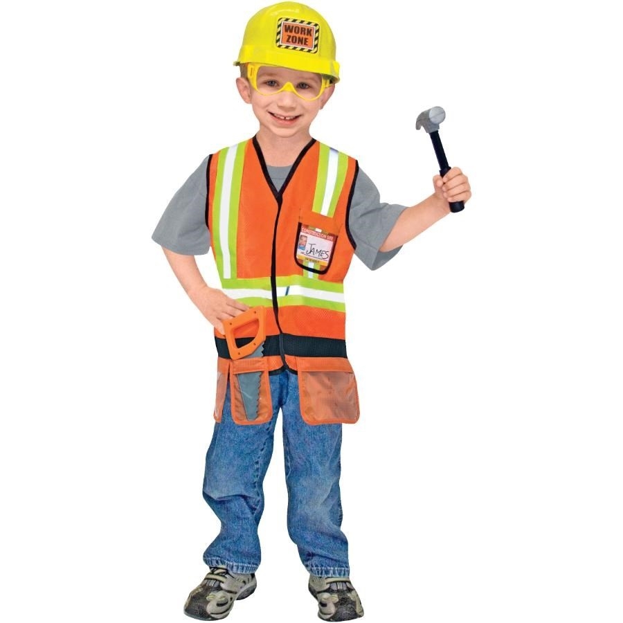 Ensemble de déguisement, costume de travailleur de la construction
