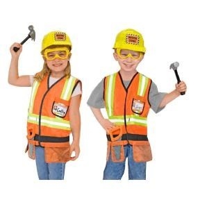 Ensemble de déguisement, costume de travailleur de la construction