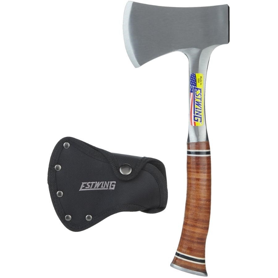 Hache de chasse de 1,81 lb et de 13,5 po, avec prise en cuir